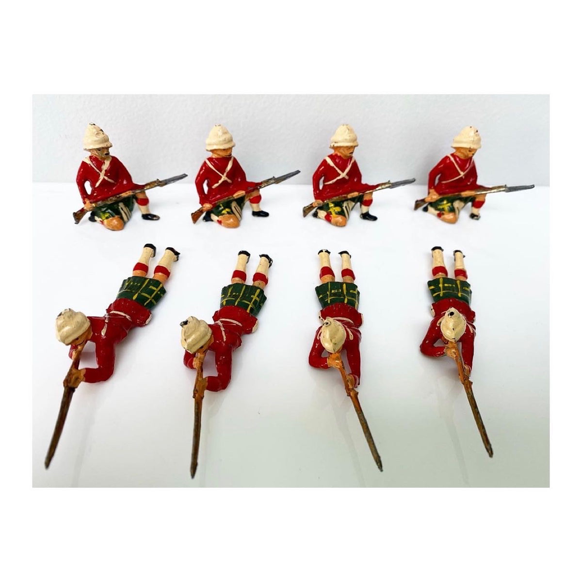 Set of Eight John Hill Co soldiers 1962. Colourful Fable