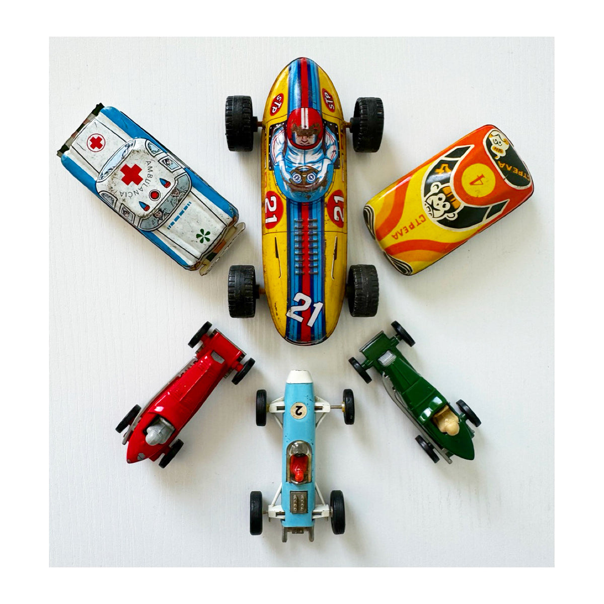 Set of Six Vintage Toy Cars, 1950s-1980s – Colourful Fable